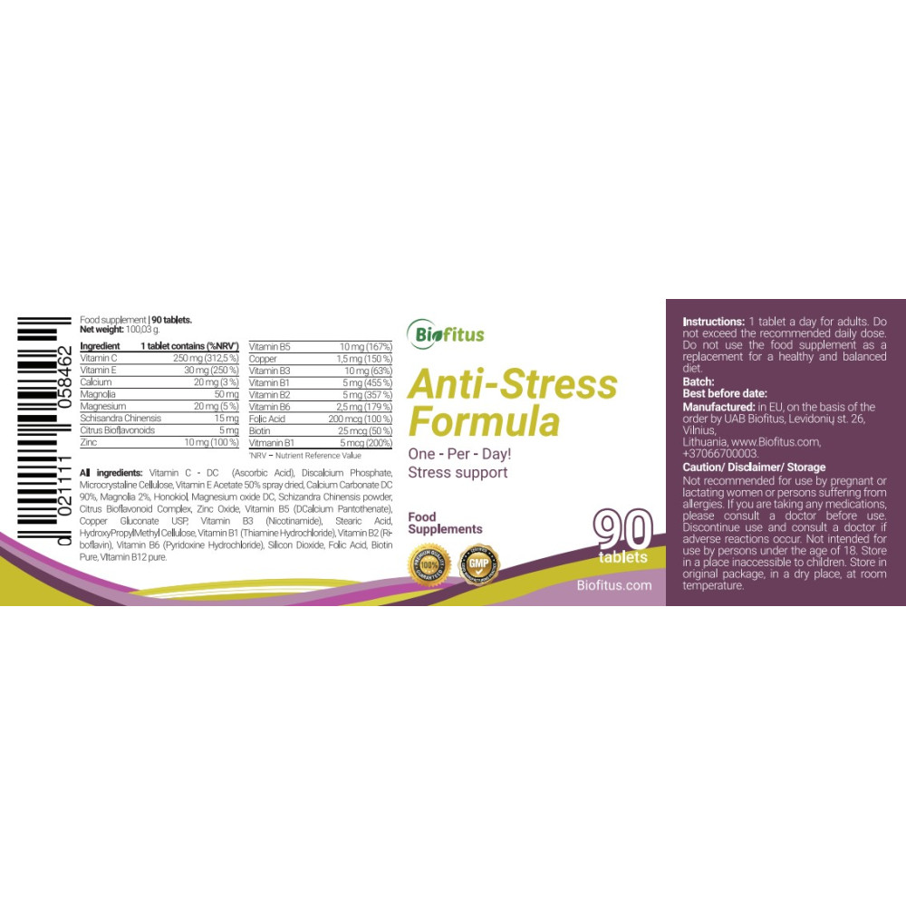 Antistress Formula, ātra piegāde | Biofitus